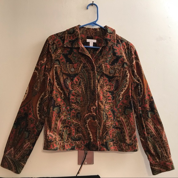 Charter Club | Jackets & Coats | Charter Club Brown Abstract Jacket ...